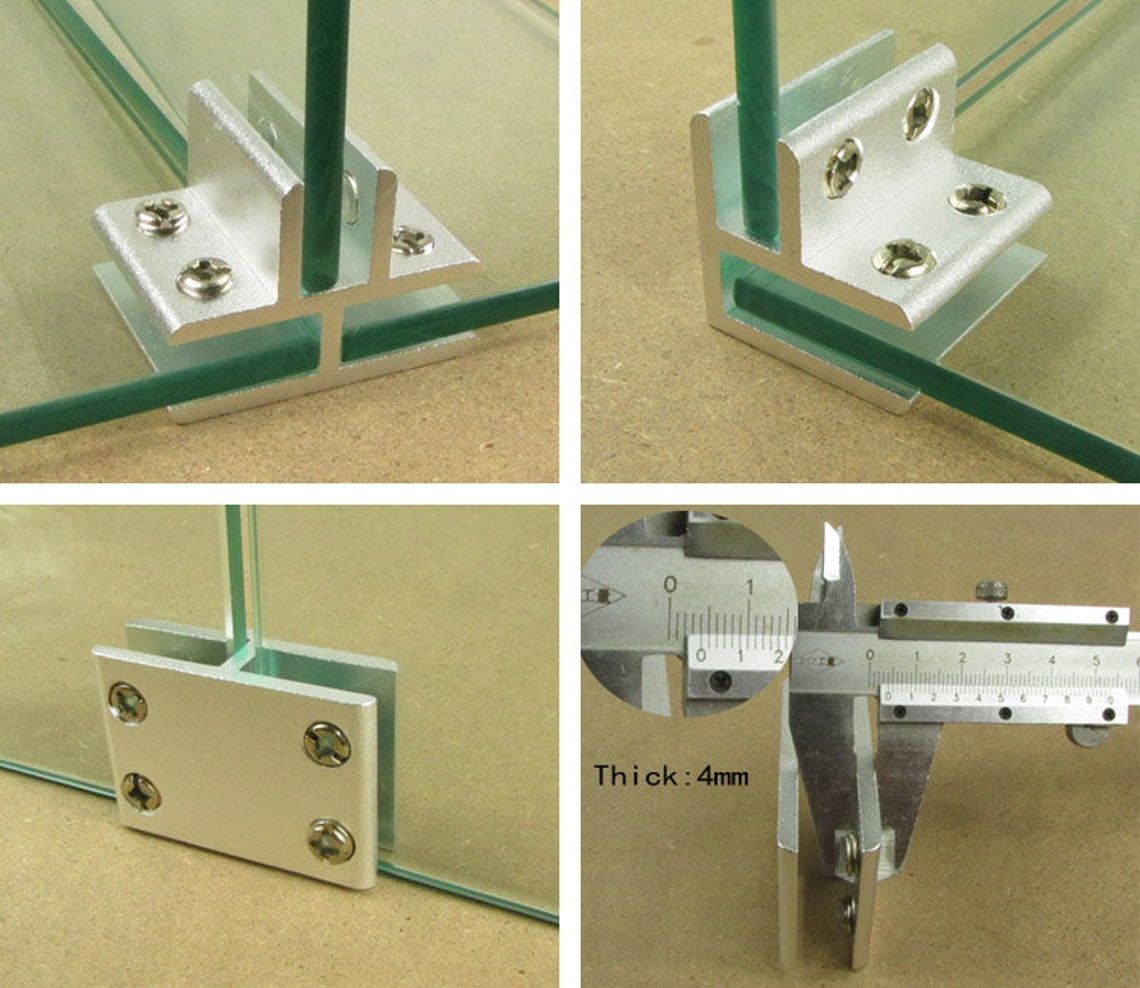Glass Clamp Clips Bracket for Handrails 8-10mm Glass Aluminium | Etsy