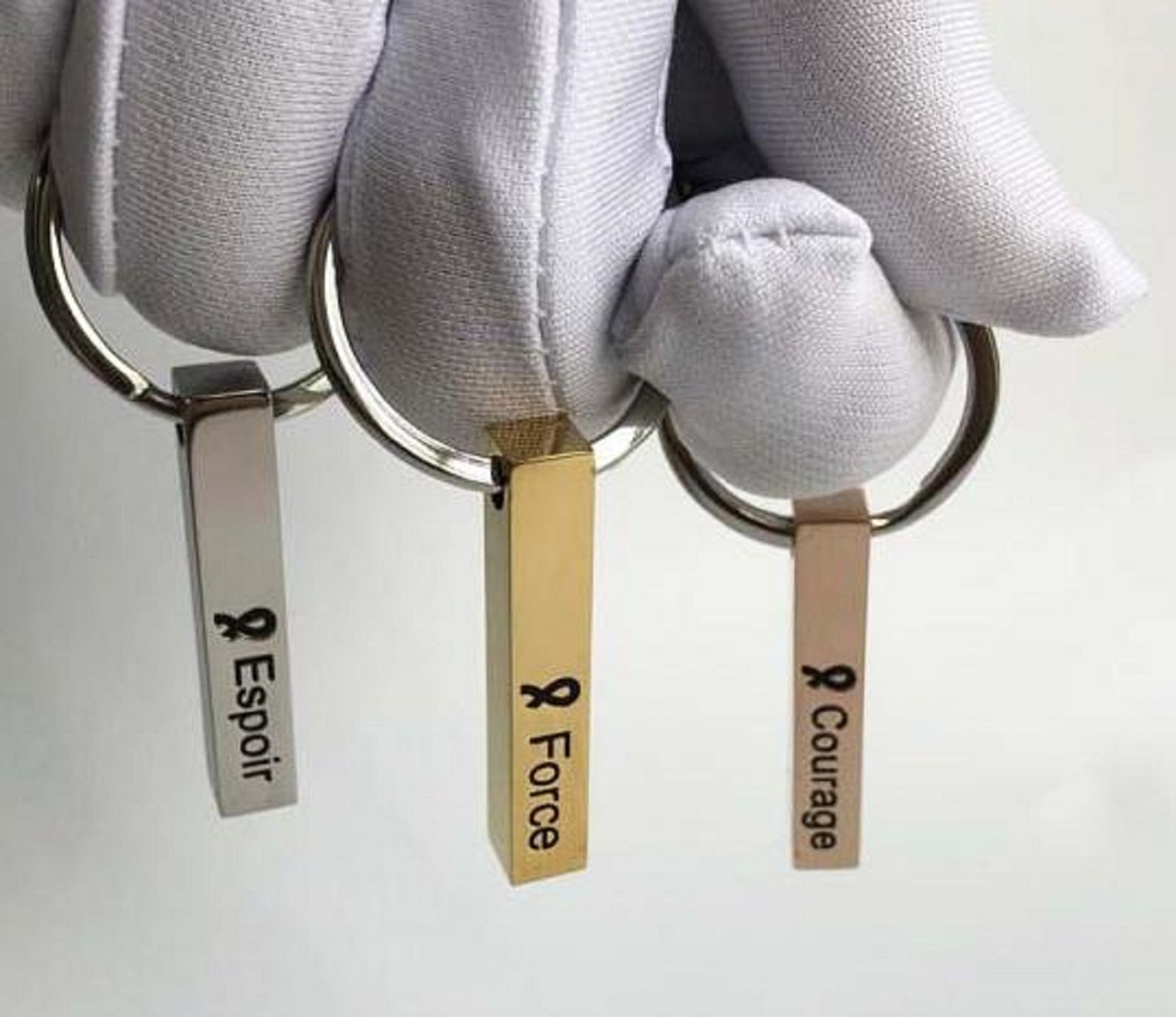 Personalised Engraved Metal Keyring Fob Text Engraving 3 - Etsy