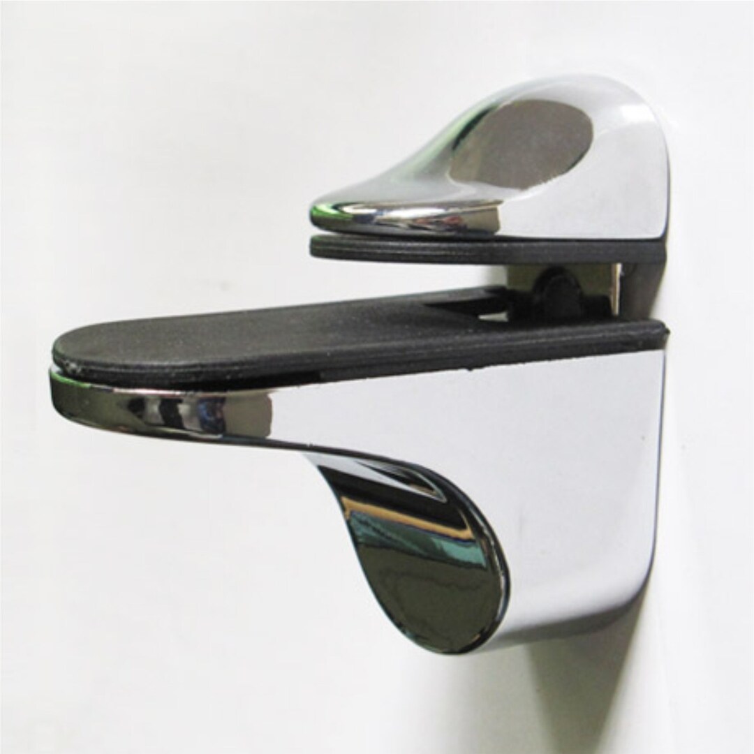 Shelf Clamp Support Bracket Polished Chrome & Satin for Wood Glass ...