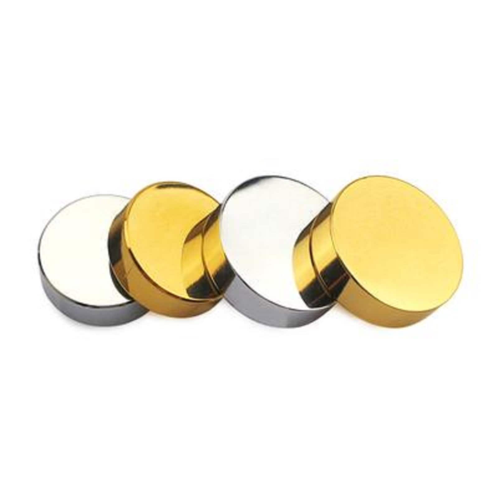 Screw Caps and Covers Round Shape (satin,chrome and Golden Platted ...