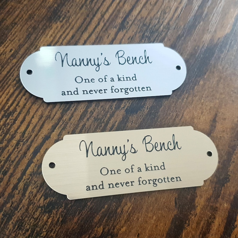 Personalised Bench Plaquesname Tags All Weather Memorial - Etsy UK