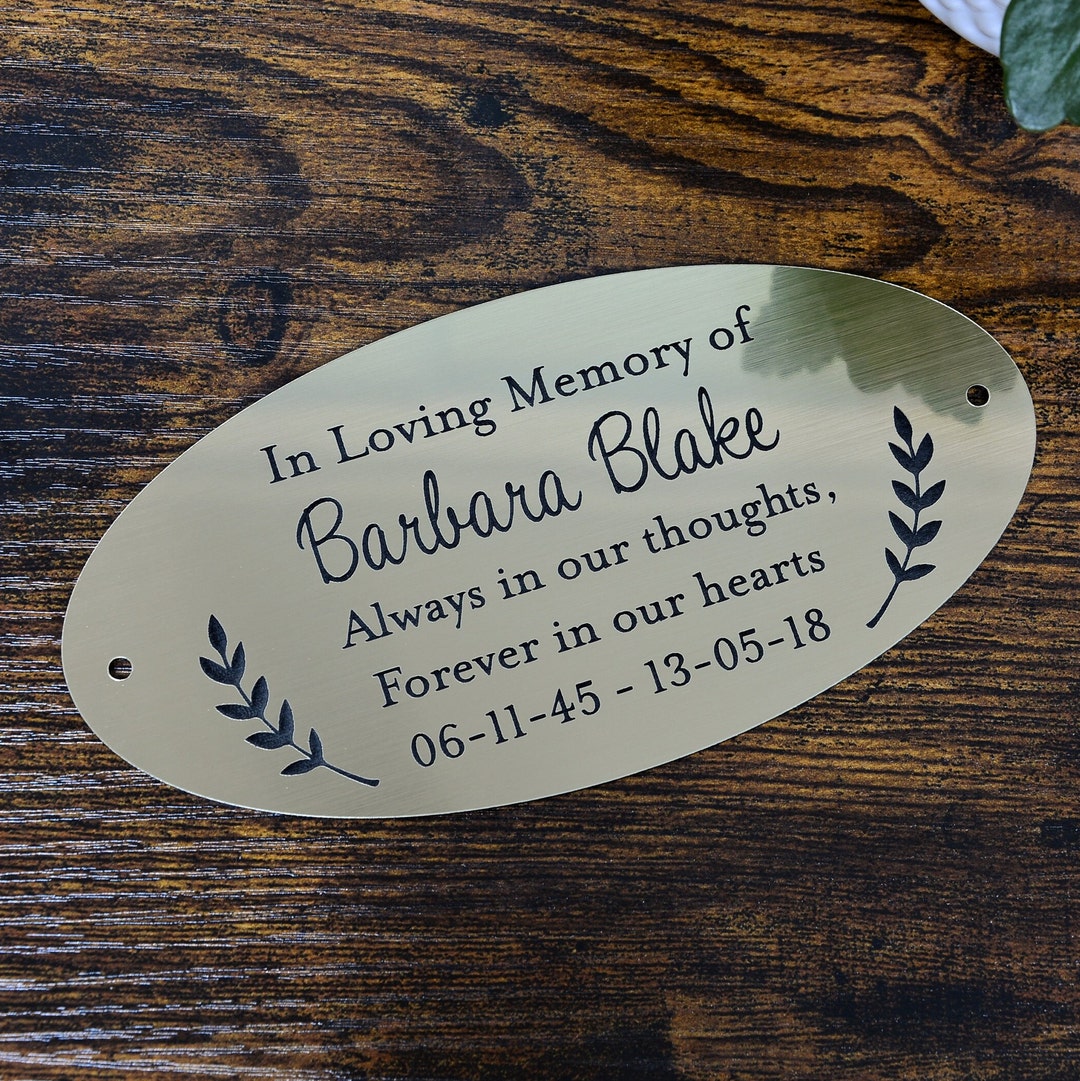 Large Personalised Bench Plaque,name Sign,engraved Memorial Plaque ...