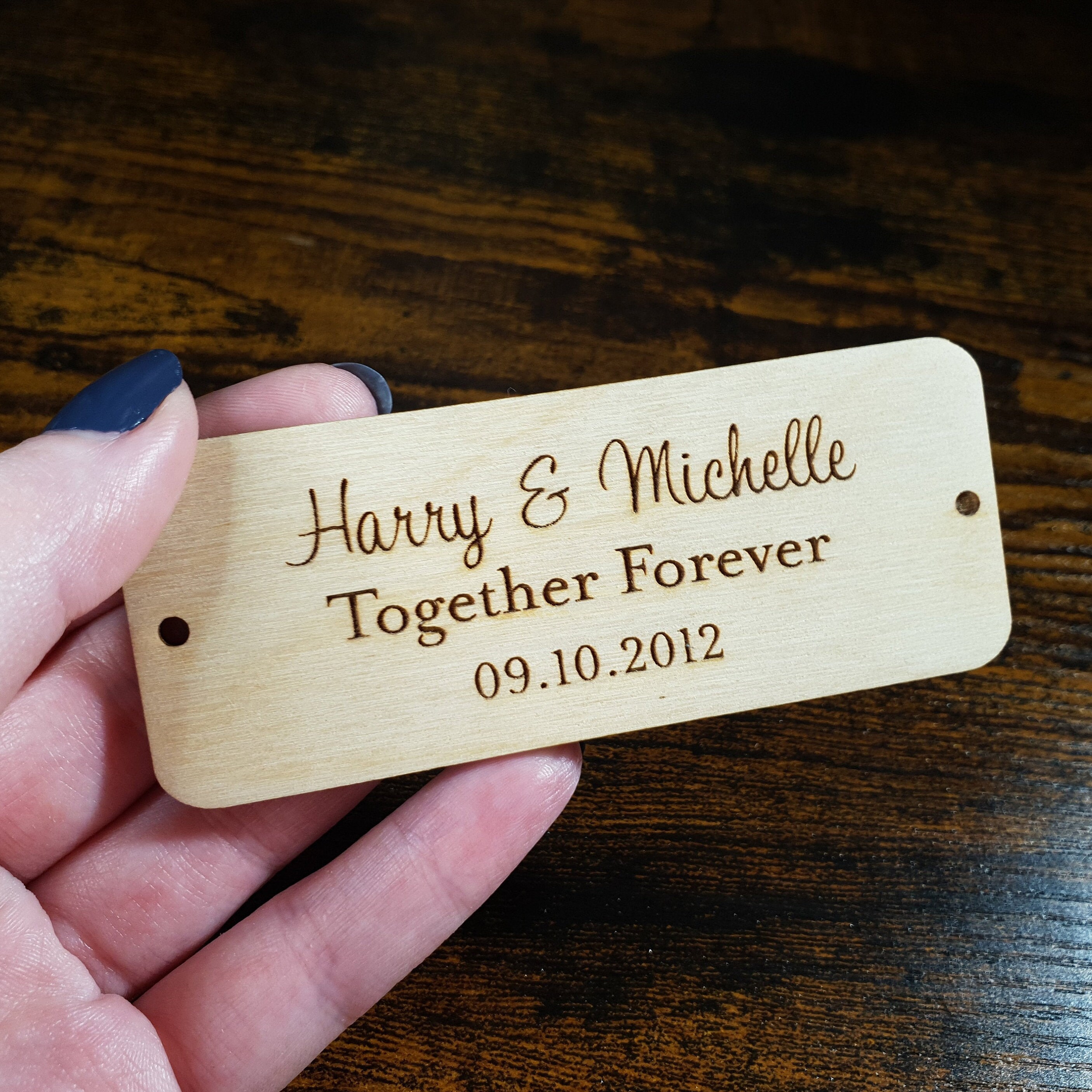 Personalised Plaques Rustic Tags Wood Memorial Plaque - Etsy UK