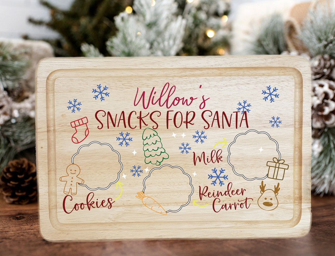 Personalised Wooden Santa Treat Board Santa's Treat - Etsy UK