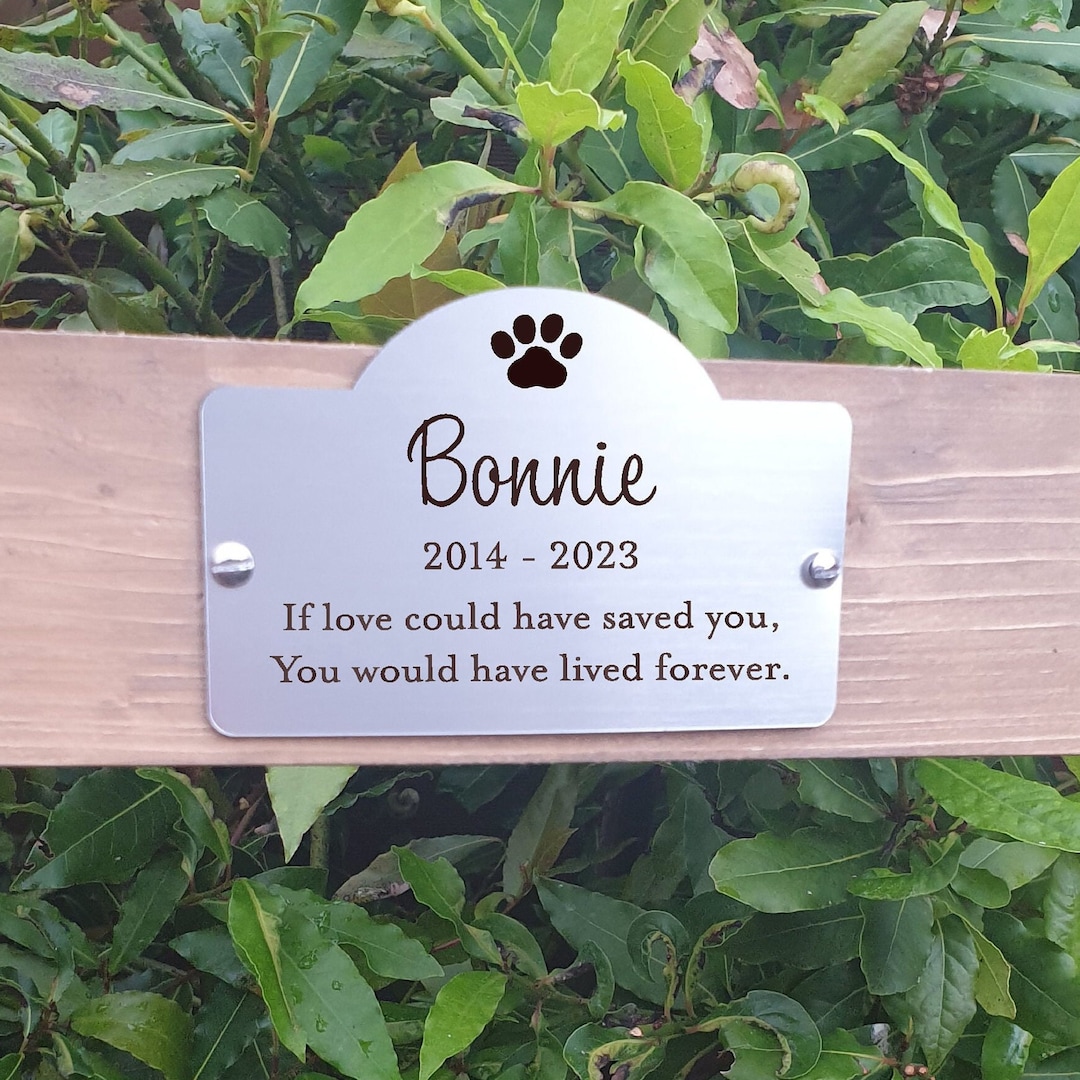 Personalised Pawprint Pet Memorial Plaque, Garden Pet Plaque, Dog ...