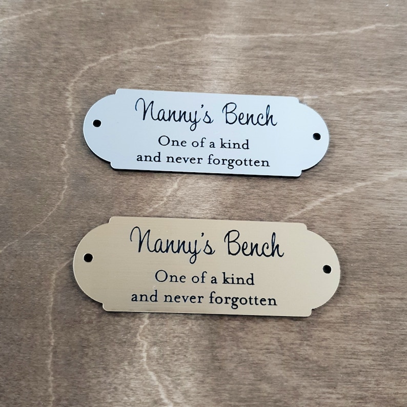 Personalised Bench Plaquesname Tags All Weather Memorial - Etsy UK