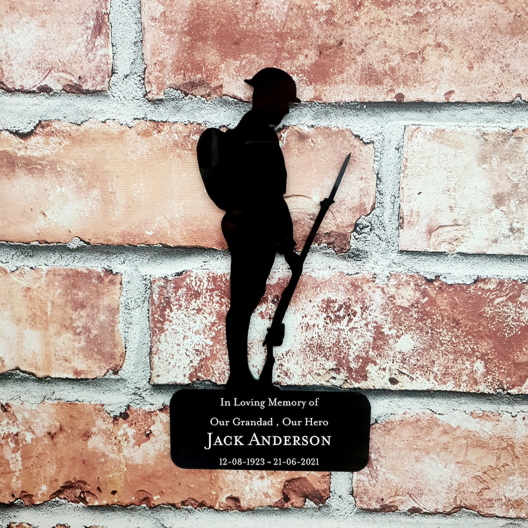 Personalised Soldier Memorial Plaque,military Remembrance Stake ...