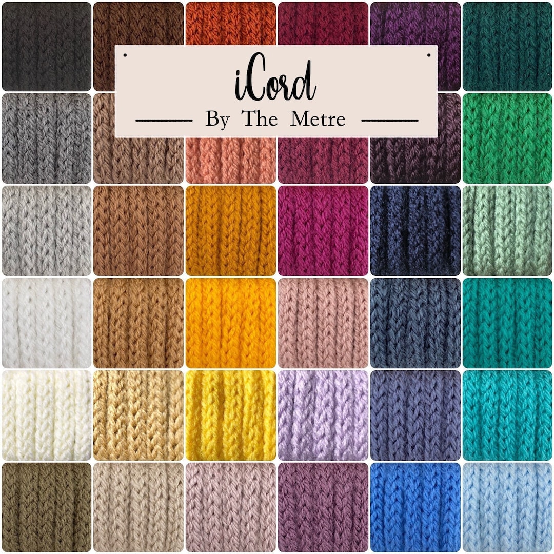 Knitted Icord by the Metre | Handmade Knitted Tricotin Tubular Cord ...