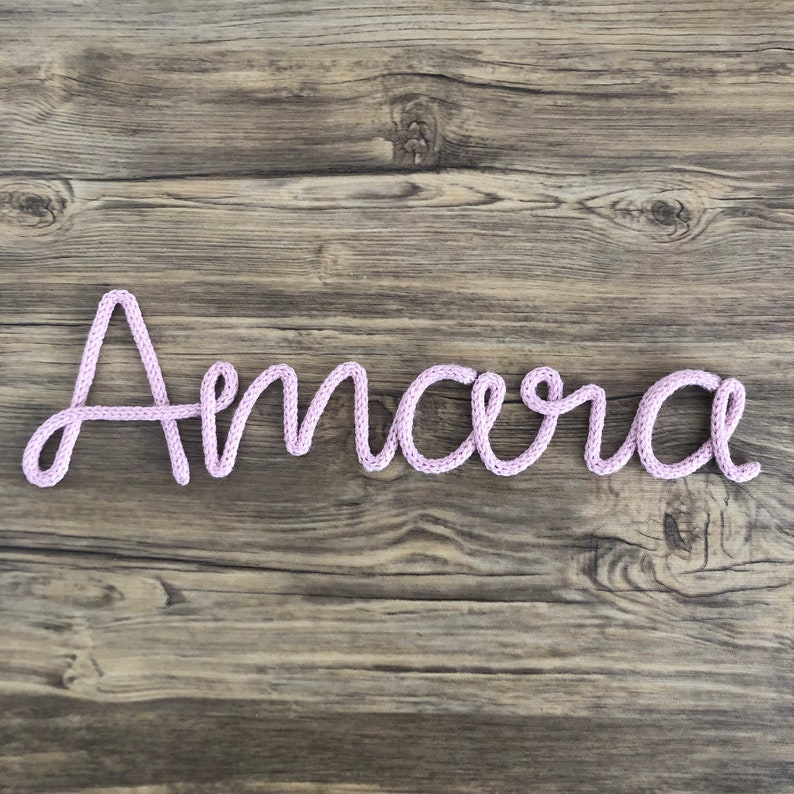 Personalised Knitted Wire Names Custom Wire Names Knitted Etsy Uk