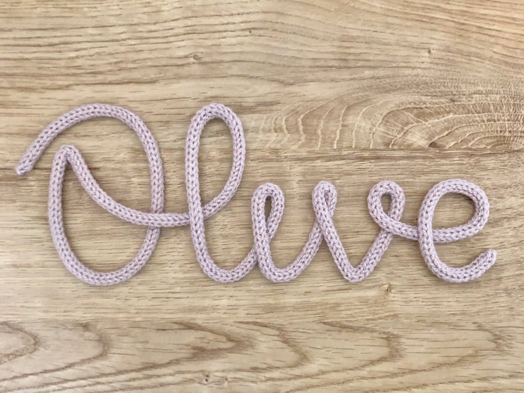 Personalised Knitted Wire Names | Custom Wire Names | Knitted Monogram ...