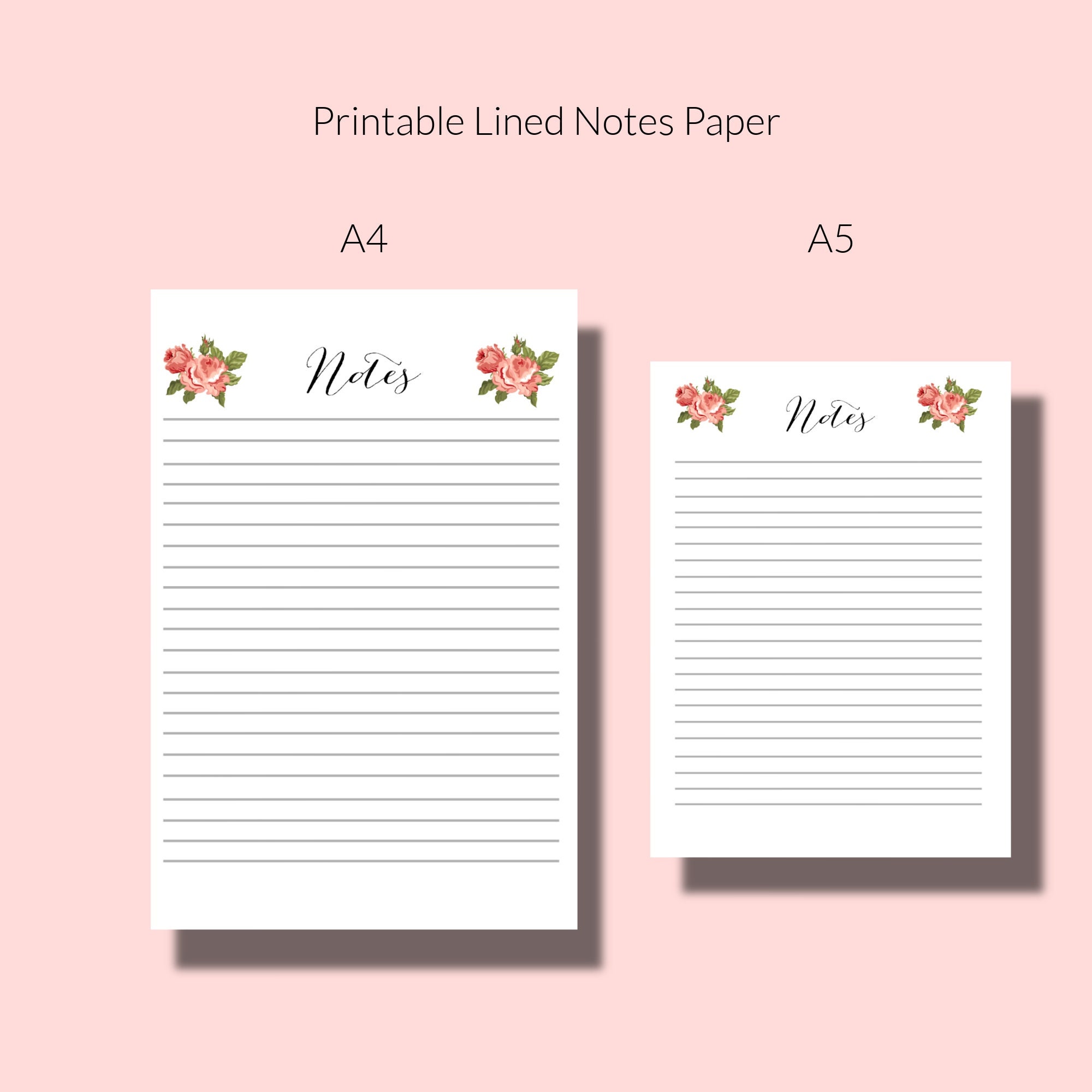 LINED WRITING PAPER Letter Writing Paper Note Sheets | Etsy