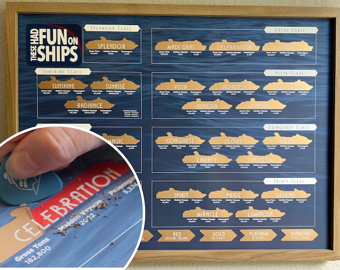 Carnival Cruise Scratch off Poster - Scratch off Each Cruise Ship That ...