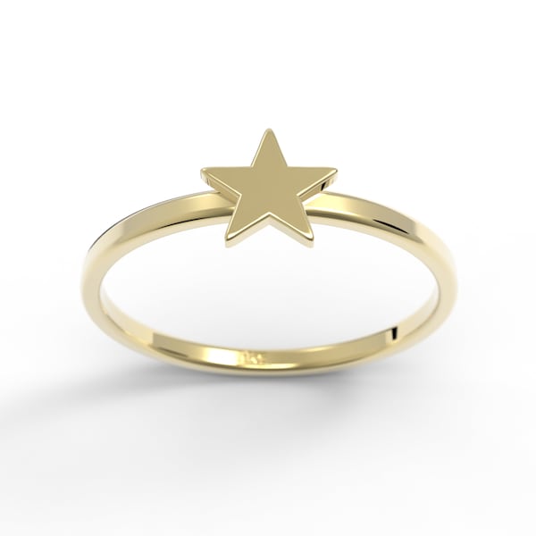 Gold Star Ring - Etsy