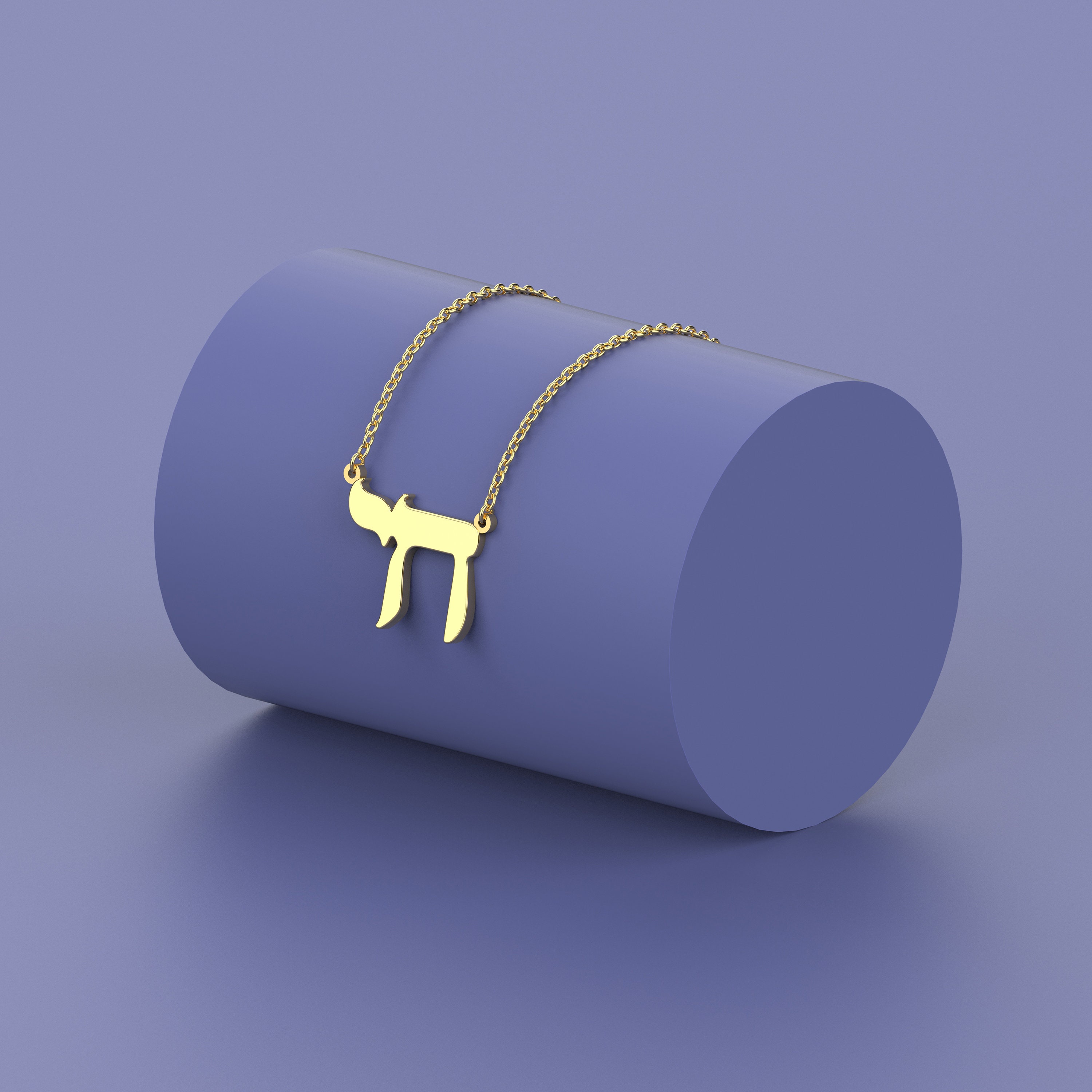 Chai Necklace Judaism Symbol Jewish Jewelry Chai Charm Sterling Silver ...