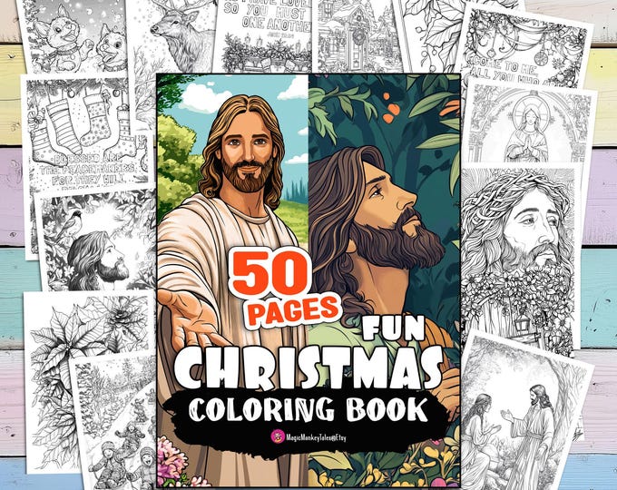 50 Christmas Coloring Pages for Kids | Holiday Digital Download - Etsy