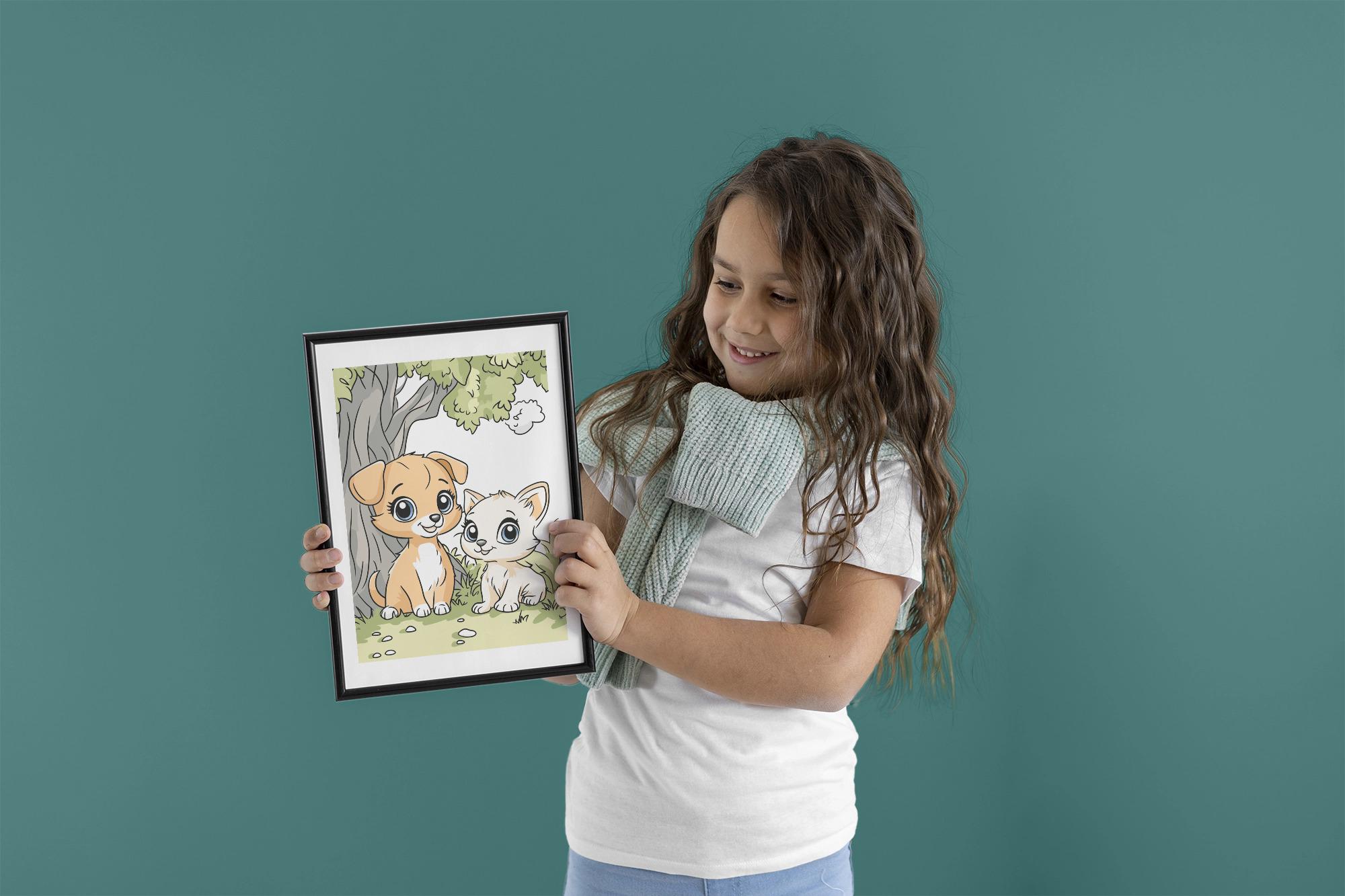50 Pets Coloring Pages for Kids | Cute Pets Digital Coloring Pages ...