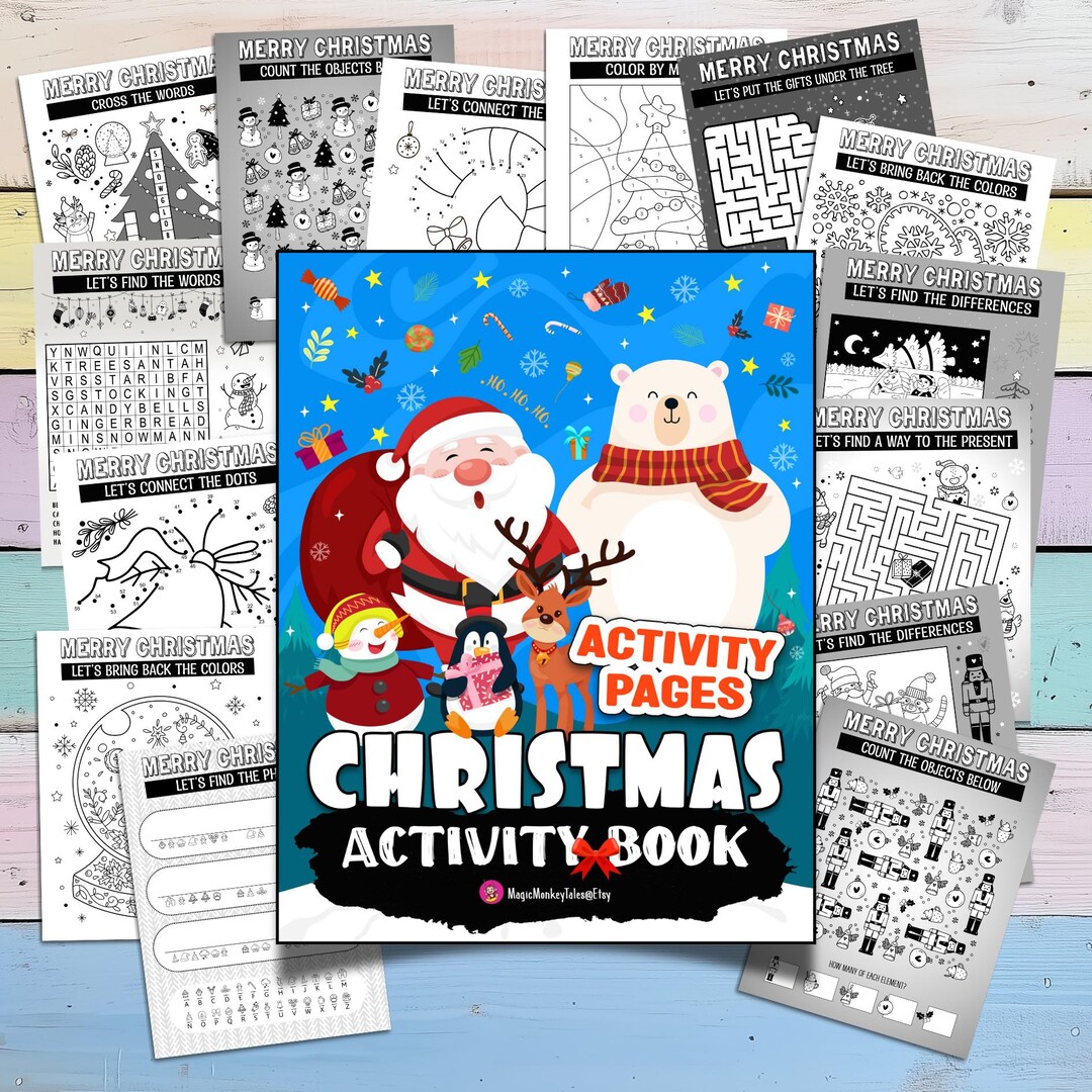 33 Christmas Activity Pages for Kids | Xmas Printable Activity Pages ...