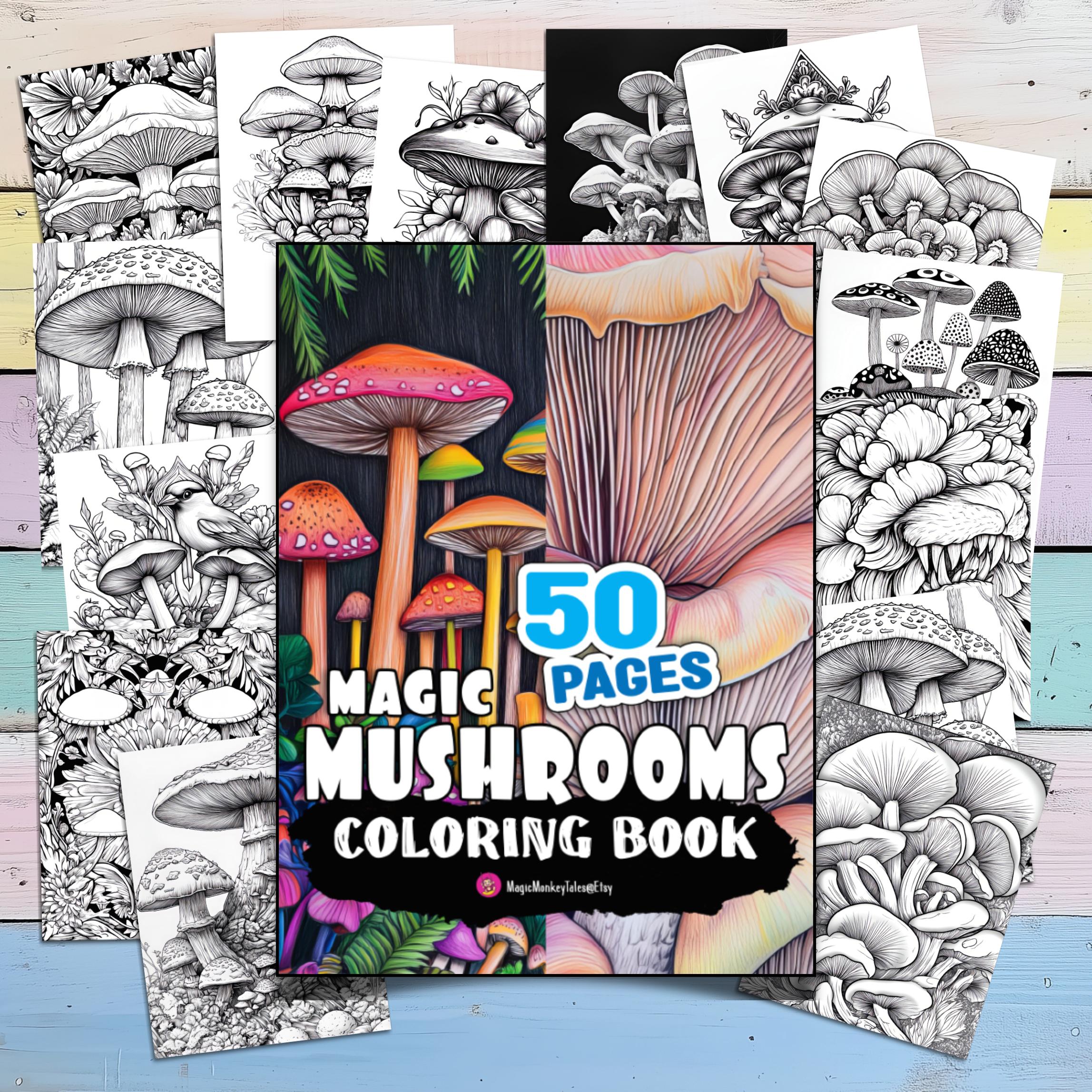 50 Mushroom Coloring Pages | Mushroom Digital Coloring Pages | Digital ...