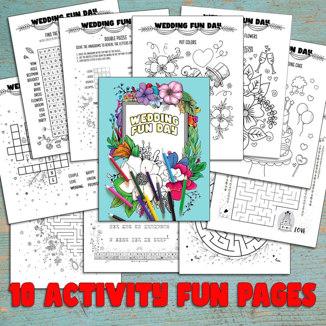 Wedding Activity Pages for Kids: 10 Fun Pages, Immediate Download to ...