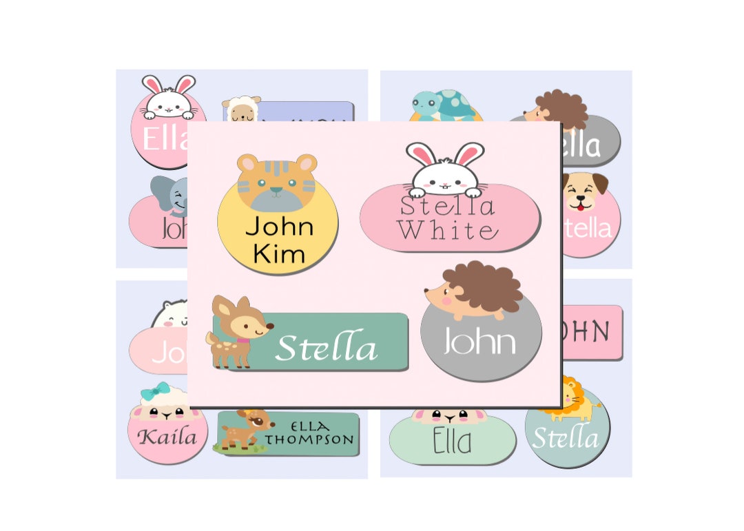 Cute Personalized Name Labels Daycare Labels Bottle Labels School ...