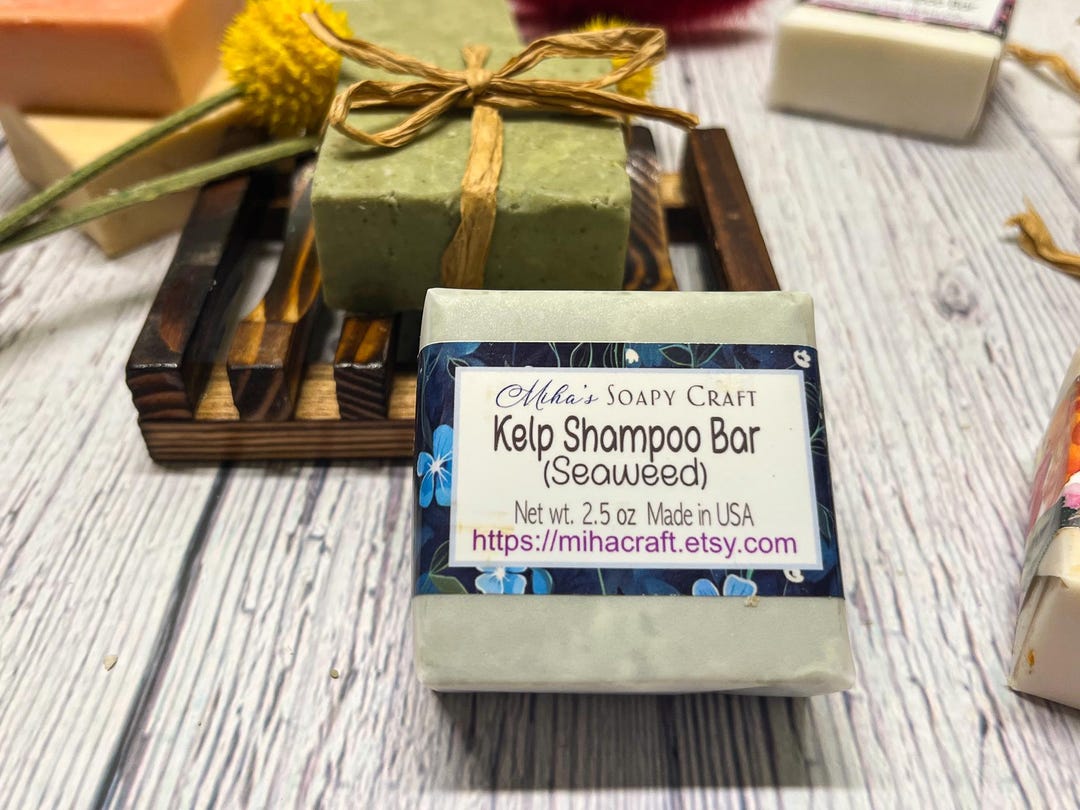 Kelp seaweed Shampoo Bar ,all Natural, Handmade, Free of Sulfate, - Etsy