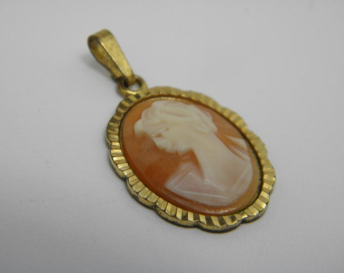9ct Yellow Gold RG Cameo Shell Pendant Lovely Vintage Condition - Etsy