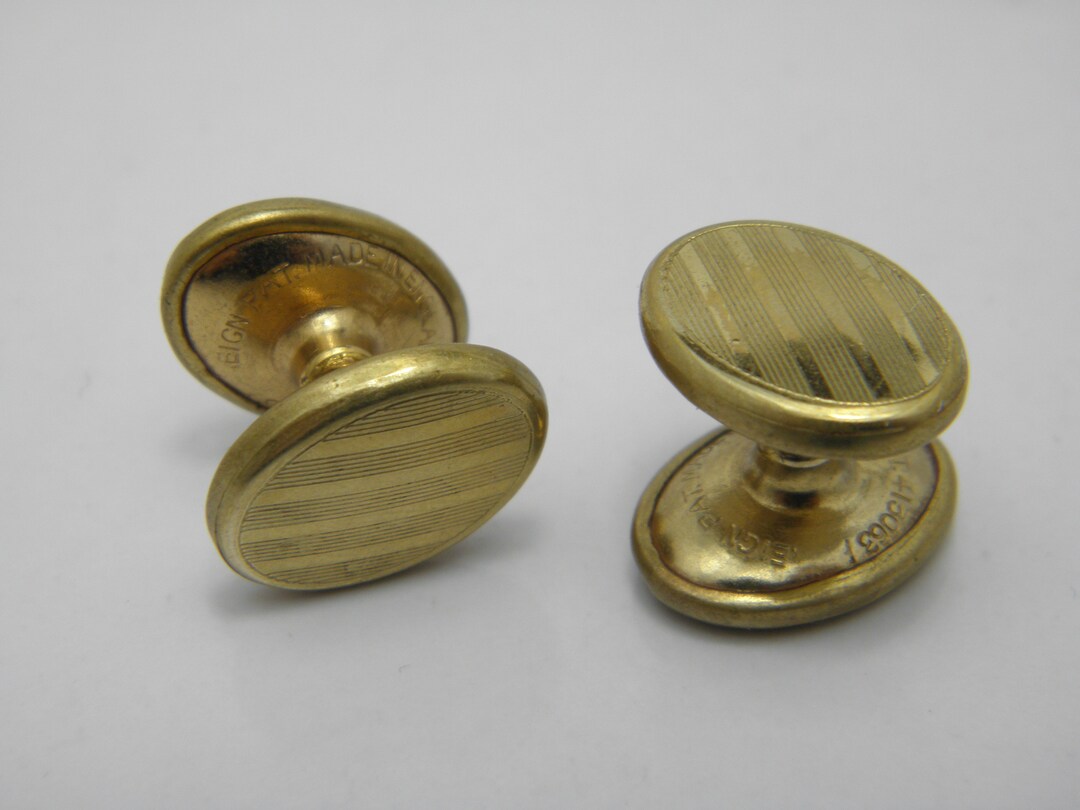 9ct Gold Capped Vintage Spring Chain Cuff Links Lovely Vintage ...
