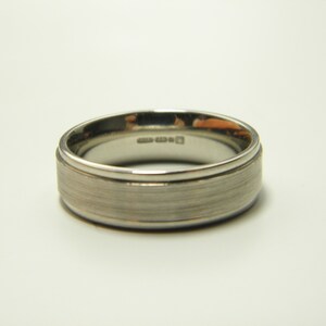 Solid Palladium 950 Diamond Wedding Band Ring 6mm UK Size P US Size 7. ...