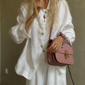 Linen Pajamas Set, Linen Homewear, Custom Pajamas, Linen Two Piece Set ...