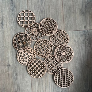 Coaster Circle Style Laser Cut Digital Vector File Dxf Svg Format - Etsy