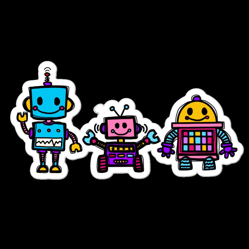 Robot Sticker, Teacher Decal - Etsy