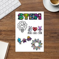 STEAM Sticker Sheet - Etsy