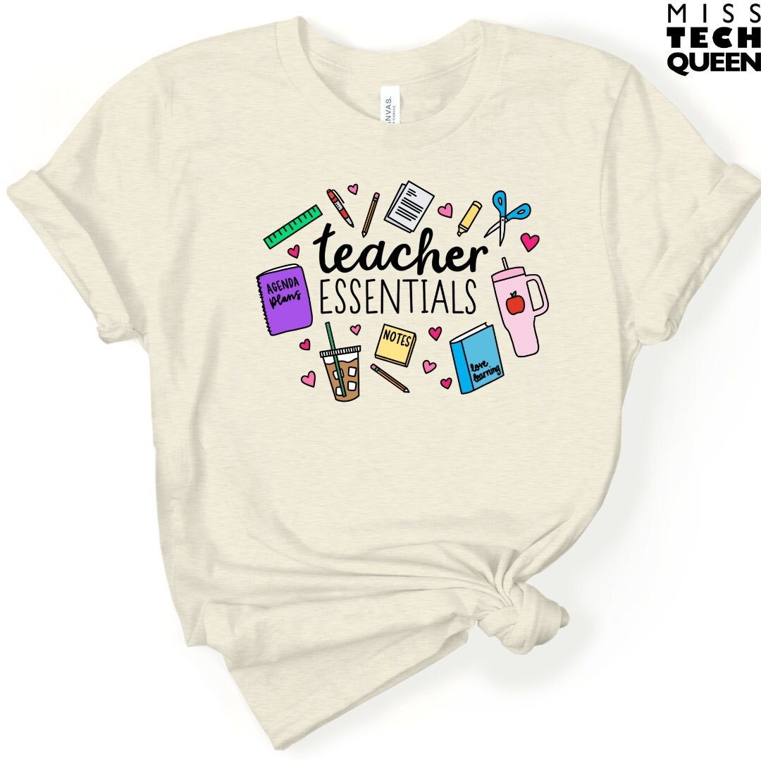Teacher Tshirt Teacher Essentials Tshirts for Teachers, Tees, Classroom ...
