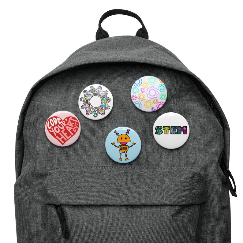 STEM Button Pins STEAM Robot Coding Teacher Pin Teacher Life - Etsy