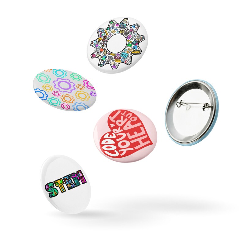 STEM Button Pins STEAM Robot Coding Teacher Pin Teacher Life - Etsy