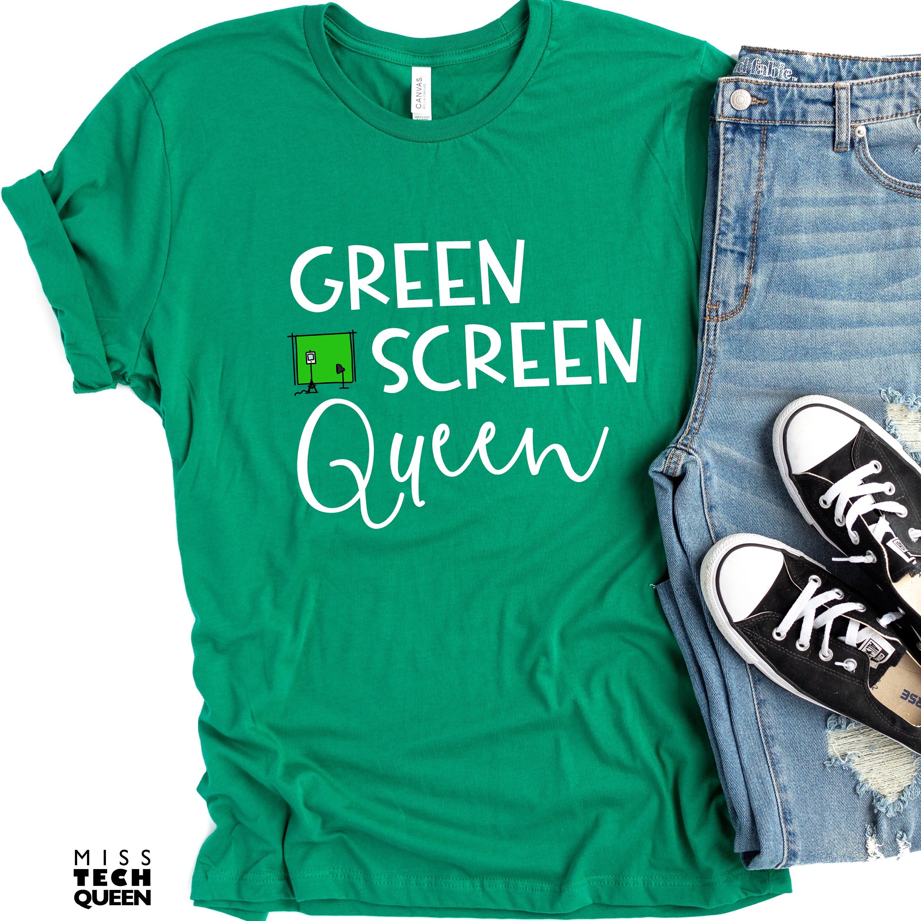 Green Screen Queen, Teacher Tee, Technology Teacher Shirt - Etsy