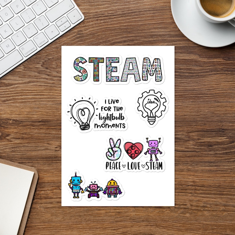 STEAM Sticker Sheet - Etsy