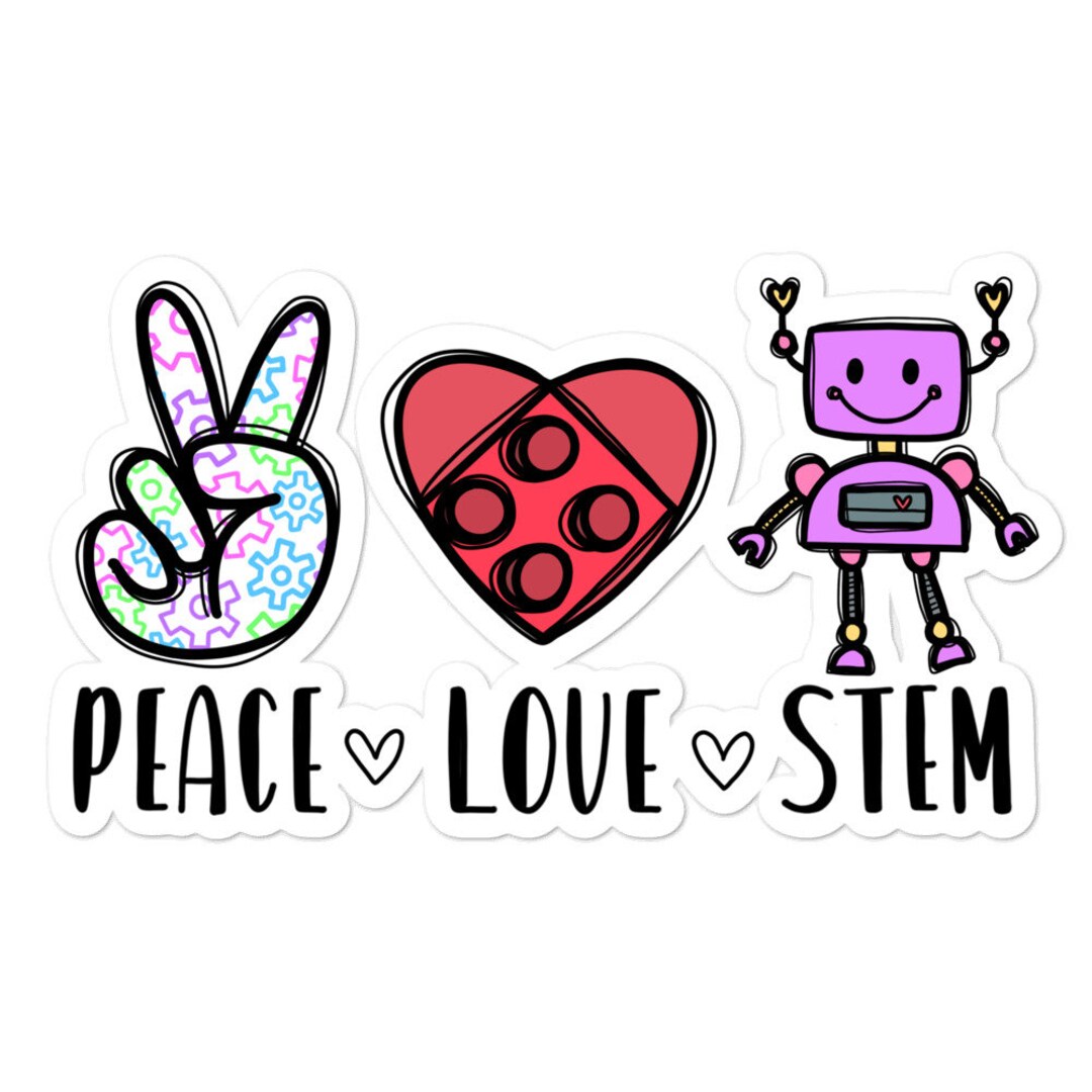 Peace, Love, STEM Sticker, Teacher Decal - Etsy