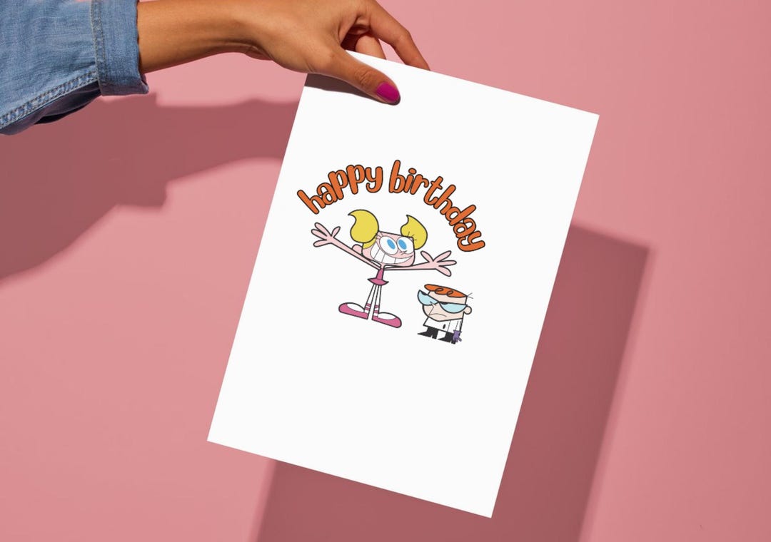 90s Nostalgia Dexters Laboratory Inspired Birthday Card A5 Professional ...