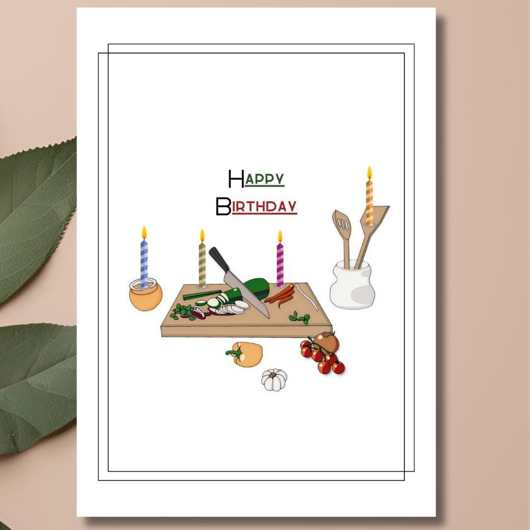 Chef Birthday Card A5 | Professional Print | Cooking Birthday Card ...