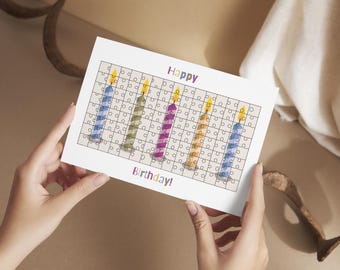 Puzzle Piece Birthday Card - Etsy