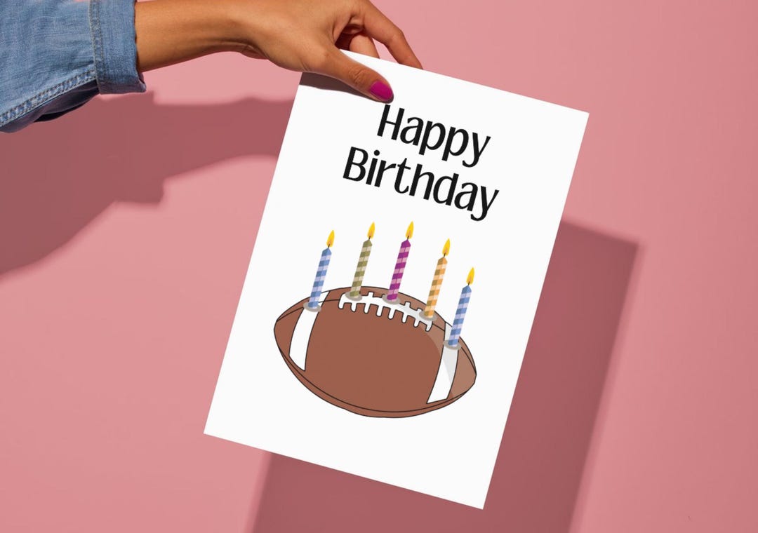 Football Fan Birthday Card A5 | Professional Print | Birthday Card for ...