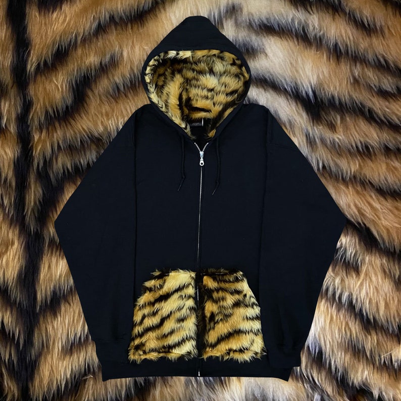 Custom Fur Zip up Hoodie - Etsy UK