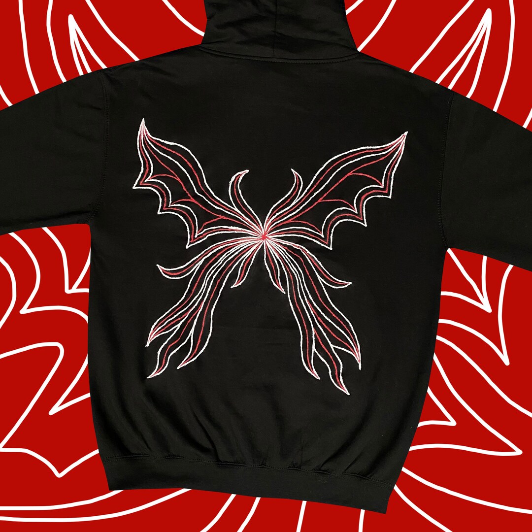 Custom Tribal Cyber Pixie Dragon Wings Hoodie or Zip-up - Etsy