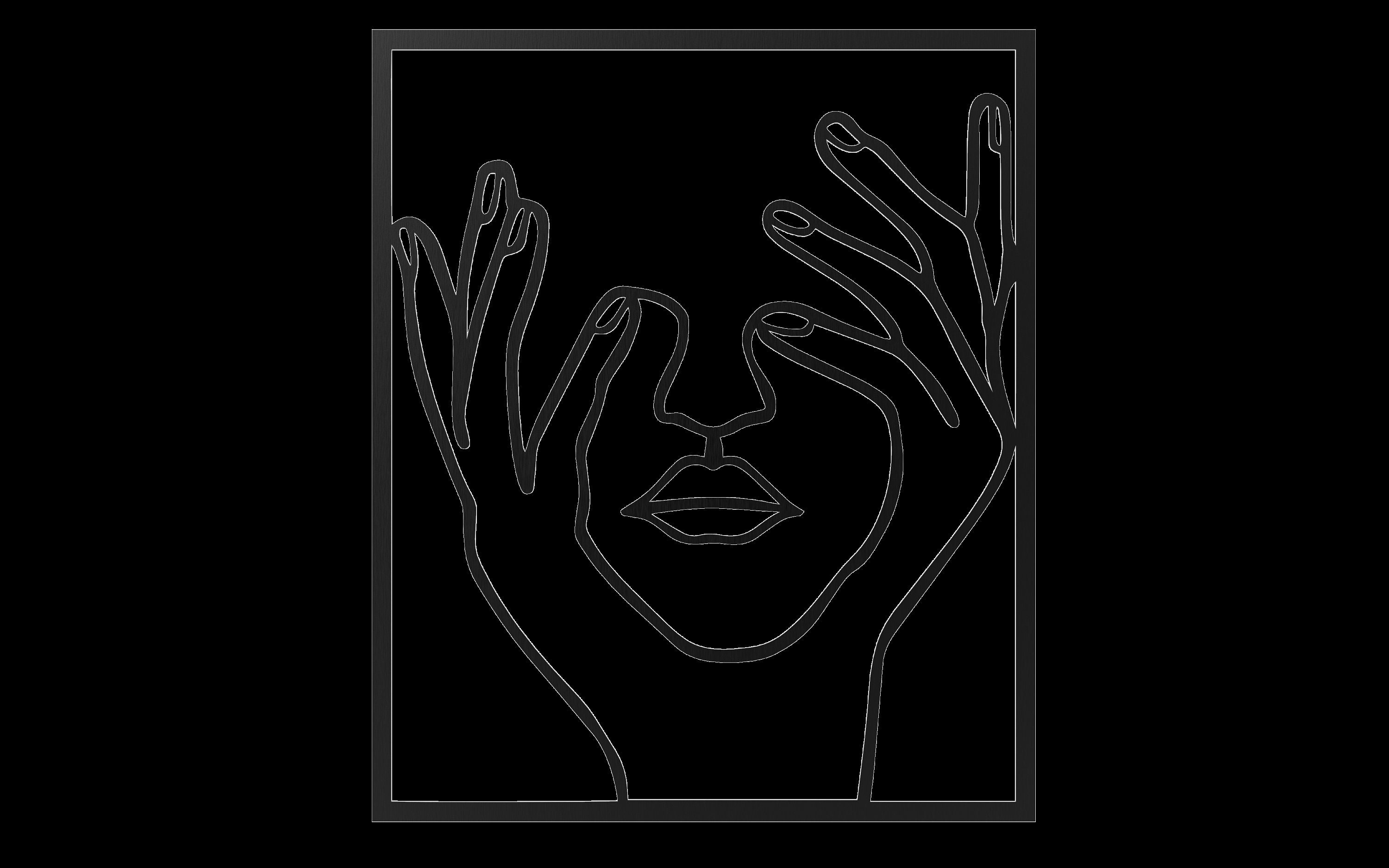 Line Art Metal Wall Decor Line Drawing Artwork One Line - Etsy