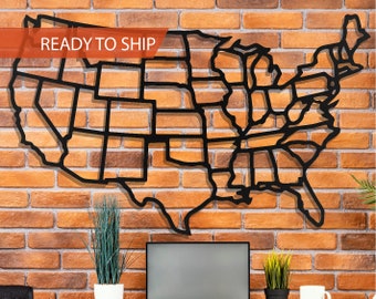 Metal United States Map - Etsy