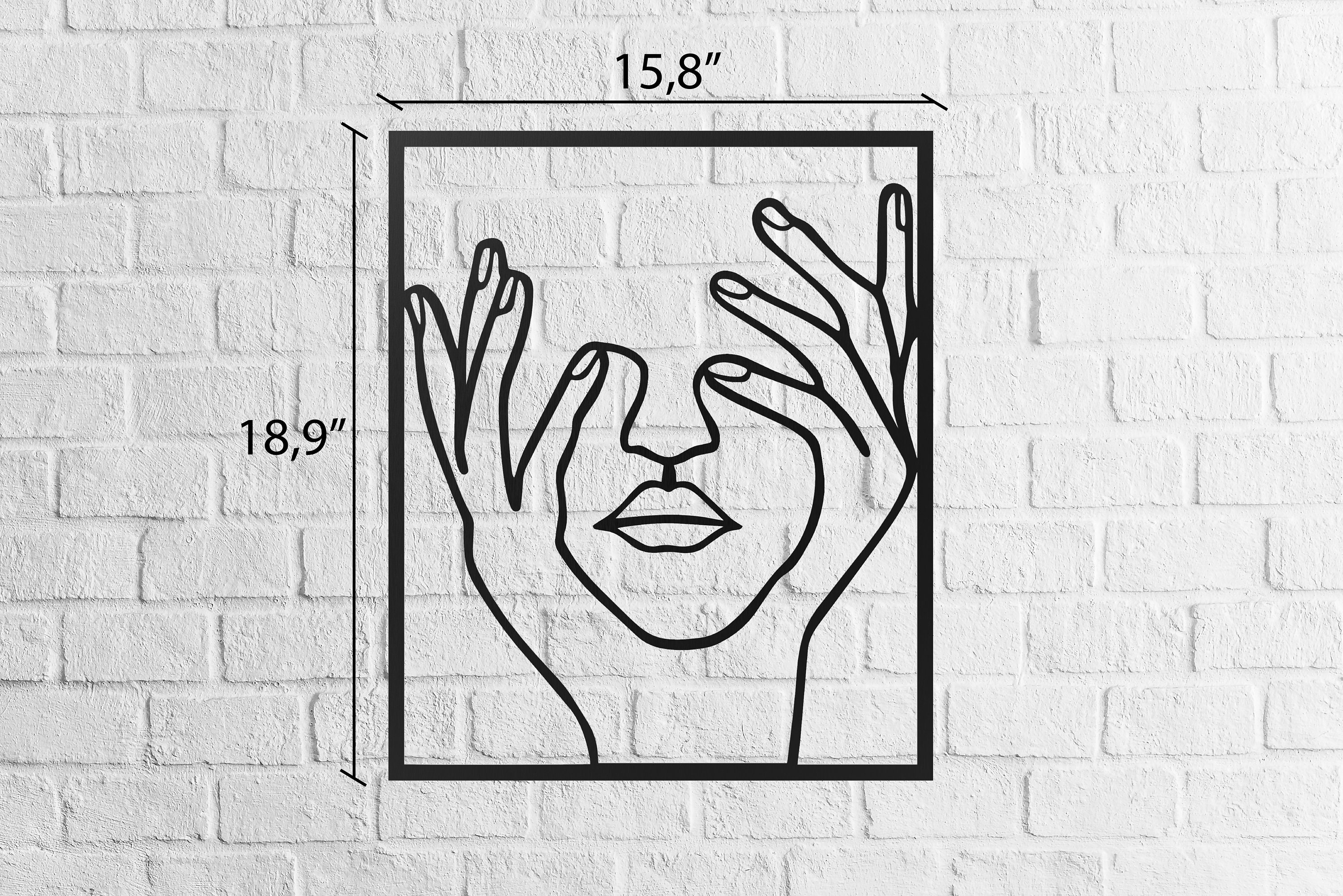 Line Art Metal Wall Decor Line Drawing Artwork One Line - Etsy