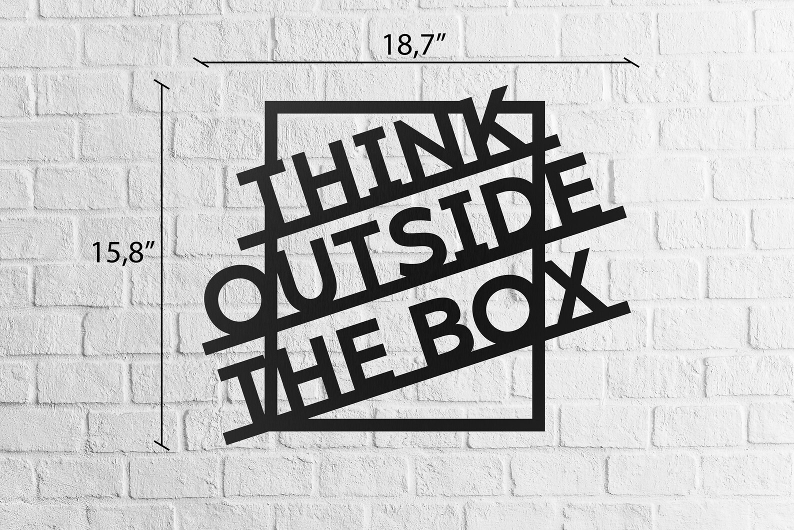 Think Outside the Box Metal Sign Office Wall Art Creativity - Etsy