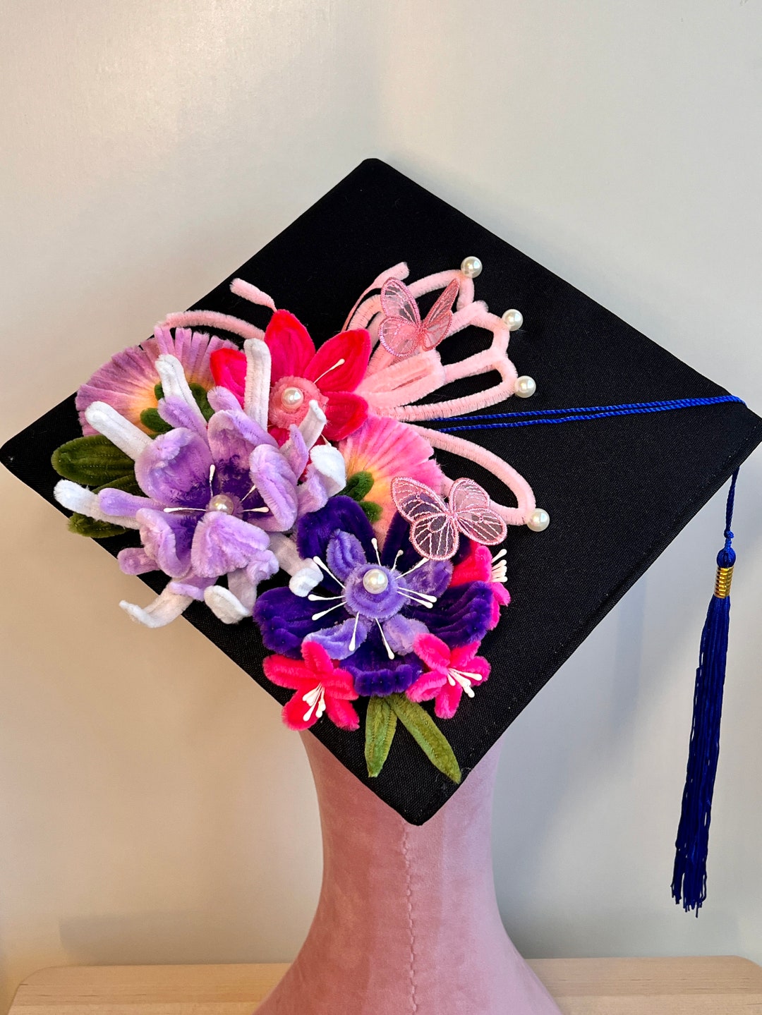 Handcrafted Pipe Cleaner Graduation Cap Unique Keepsake and Gift DIY ...