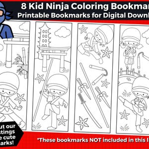 4 Printable Coloring Bookmarks for Kids- INSTANT DOWNLOAD | Color Your ...